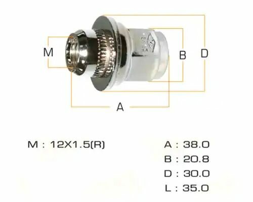 Гайка колесная masuma mls-013 m12x1.5 r (правое) плоская закрытая