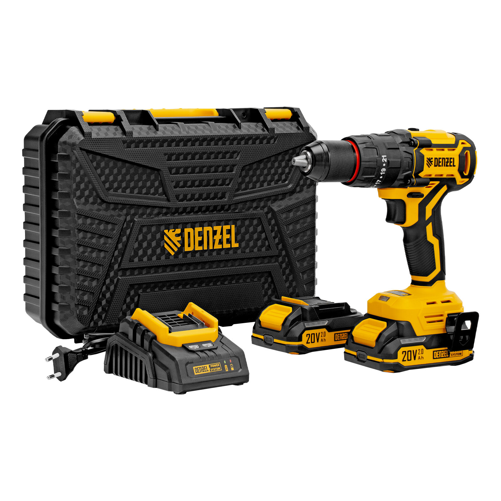 Дрель-шуруповерт аккумуляторная ударная бесщет. CIDH-BL-20, Li-Ion, 20 В// Denzel 26137