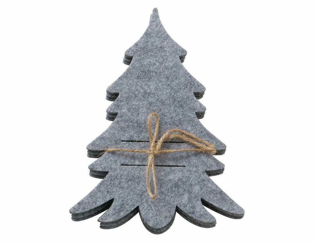 Набор сервировочных конвертов для столовых приборов, текстиль, серый, 16 см, 4 шт, Boltze