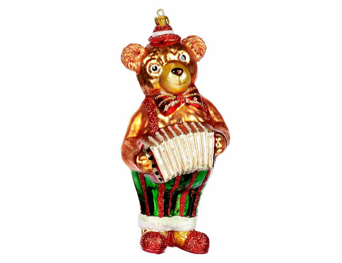 Ёлочное украшение, стекло, полистоун, 14 см, Goodwill