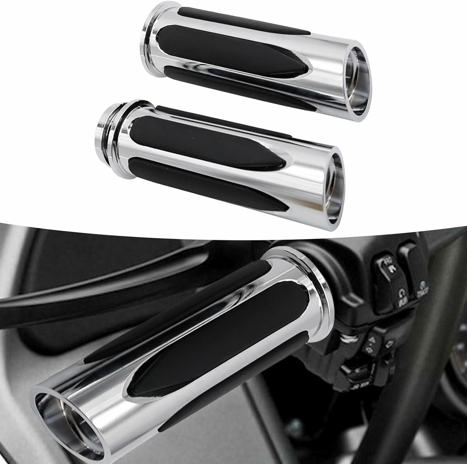 2 шт, мотоциклетные рули, 25-миллиметровые грипсы с силовым захватом для Harley Kawasaki Suzuki