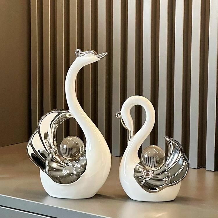 Дорогостоящие украшения в виде лебедя в виде хрустального шара Подходит для гостиной, кабинета, спальни
