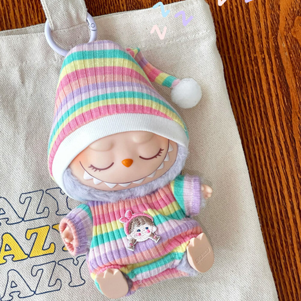 Элегантный модный комбинезон и шапка для кукол Лабубу 15/17см, милые аксессуары и одежда для кукол, без куклы