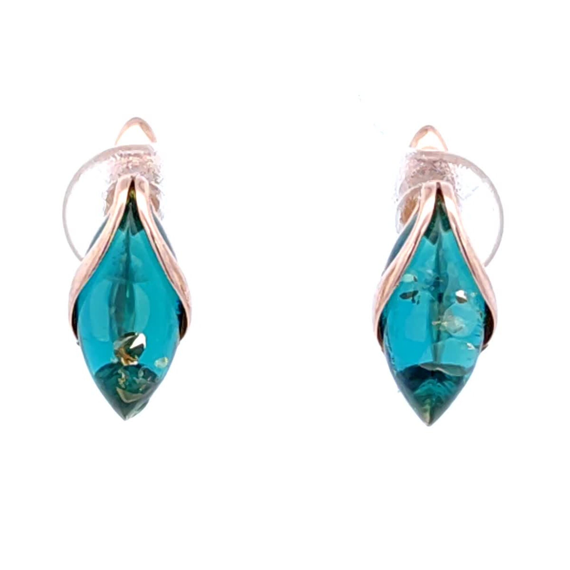 Серьги, серебро, 925 проба, золочение, янтарь