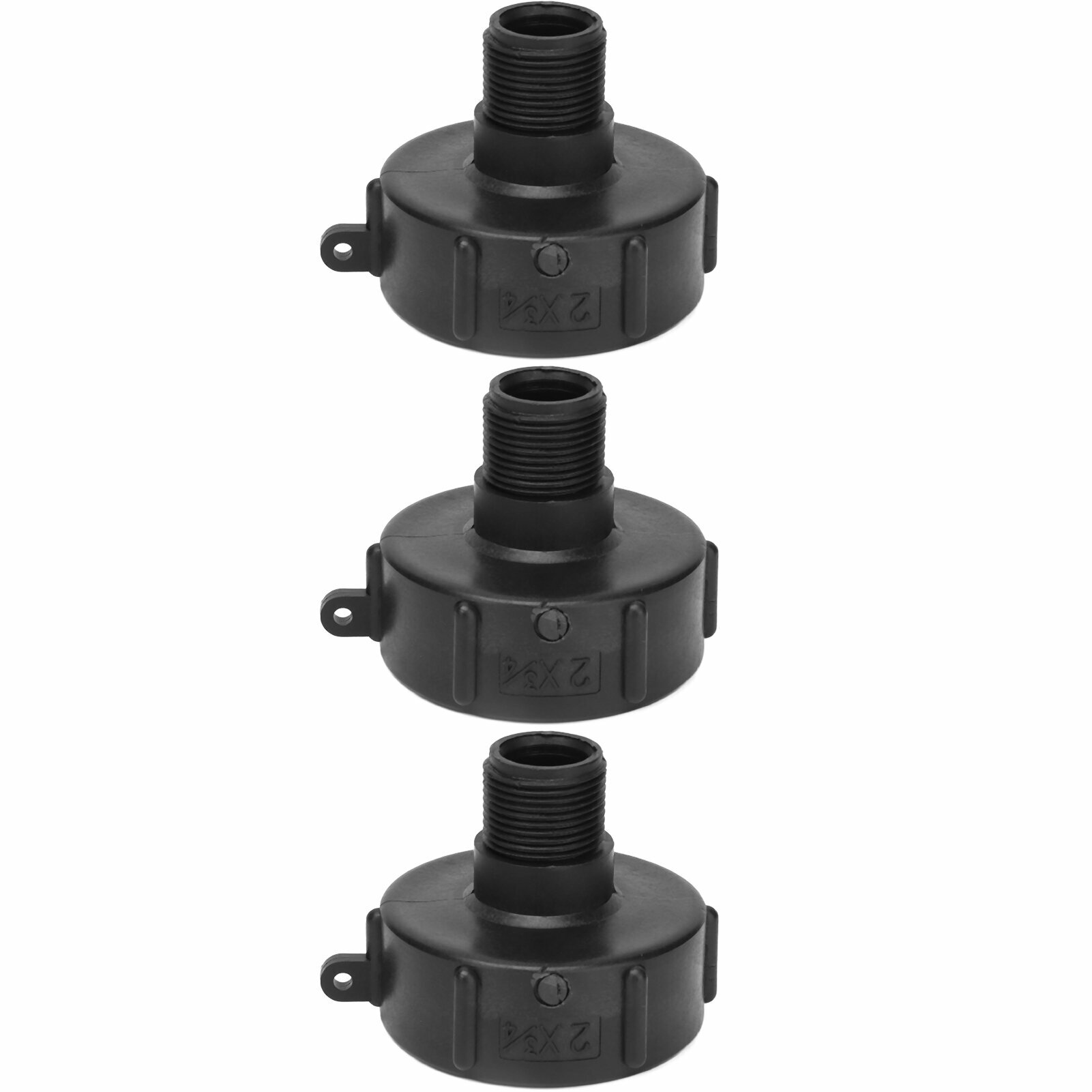 3 шт. Соединитель для IBC-баков с резьбой G3/4 из пластика ABS, адаптер для слива, запорный клапан, фитинг S60-2 дюйма NPS