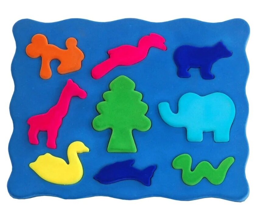 Rubbabu. Сортер "Животные" из каучука, развивающий, для детей от 2 лет