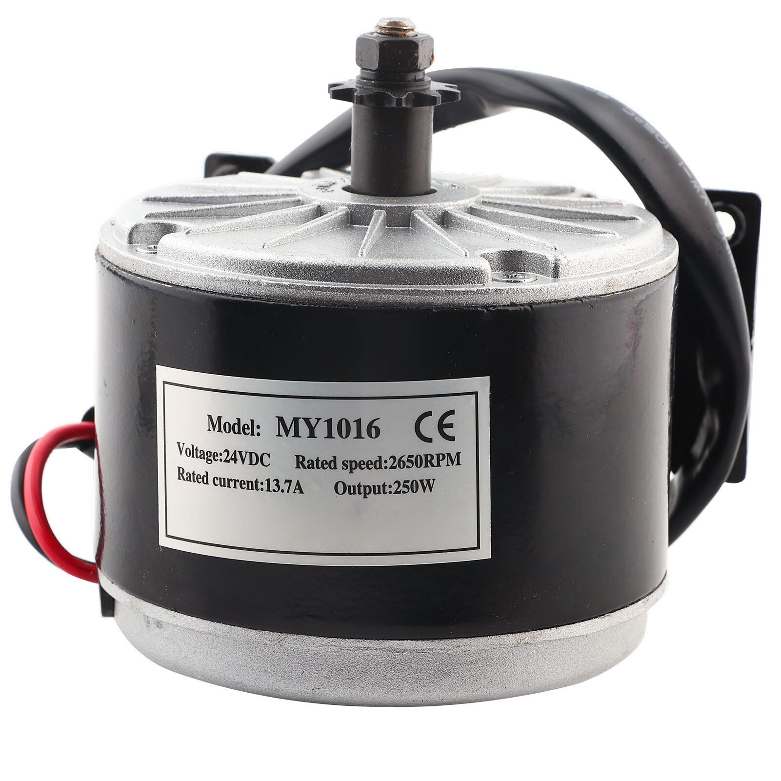 MY1016 24V 250W Высокоскоростной Небольшой Щеточный Мотор с Ременным Шкивом Электрический Скутер Электрический Велосипед Аксессуар