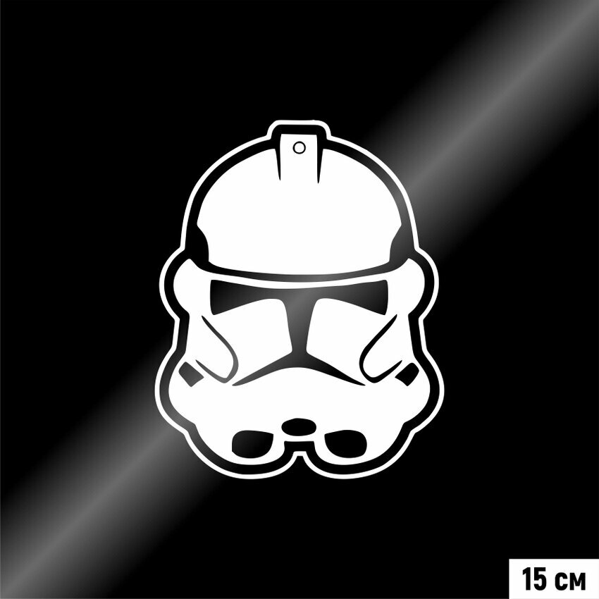 Наклейка на авто Star Wars Штурмовик, цвет белый, 120х150 мм