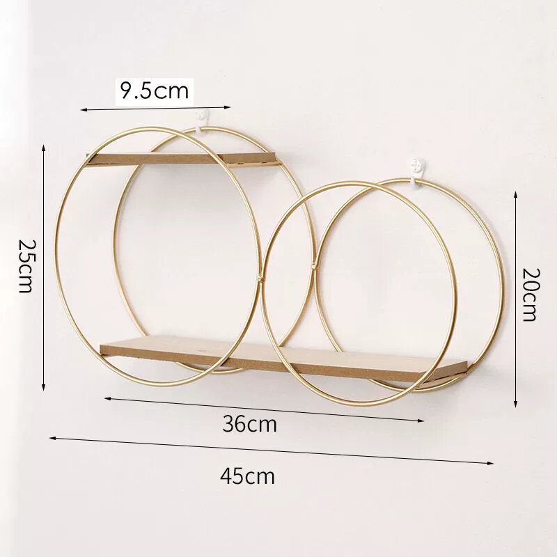 Настенная полка для комнаты, круглый декор без сверления, для спальни и гостиной