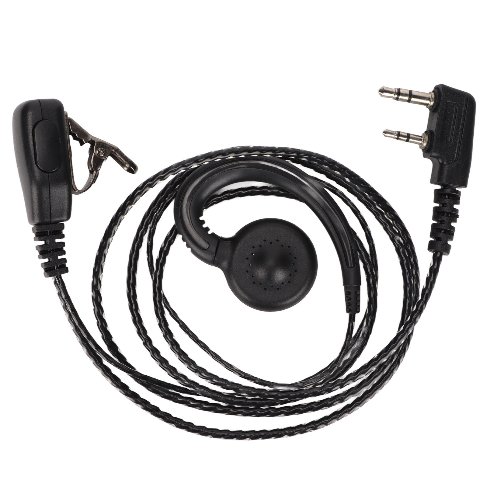Наушники-гарнитура для рации с G-образным зажимом, совместимые с Baofeng, Kenwood, Wouxun и TYT.