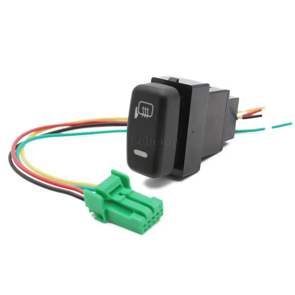 Автомобильная красная светодиодная зеркальная нагревательная кнопка с проводом для Mitsubishi Outlander Pajero V73 V93 V97 Lancer EX