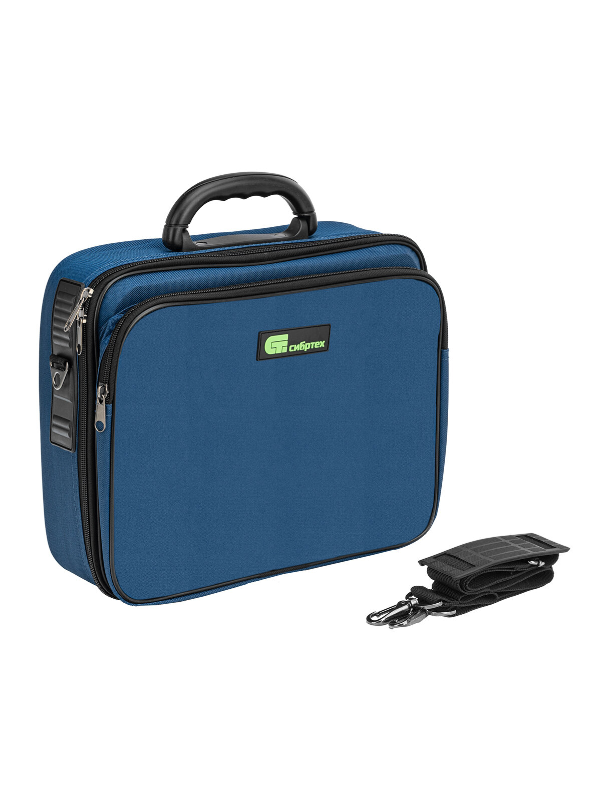 Кейс монтера Сибртех 365х300х110 мм, 10 карманов, наплечный ремень 90236