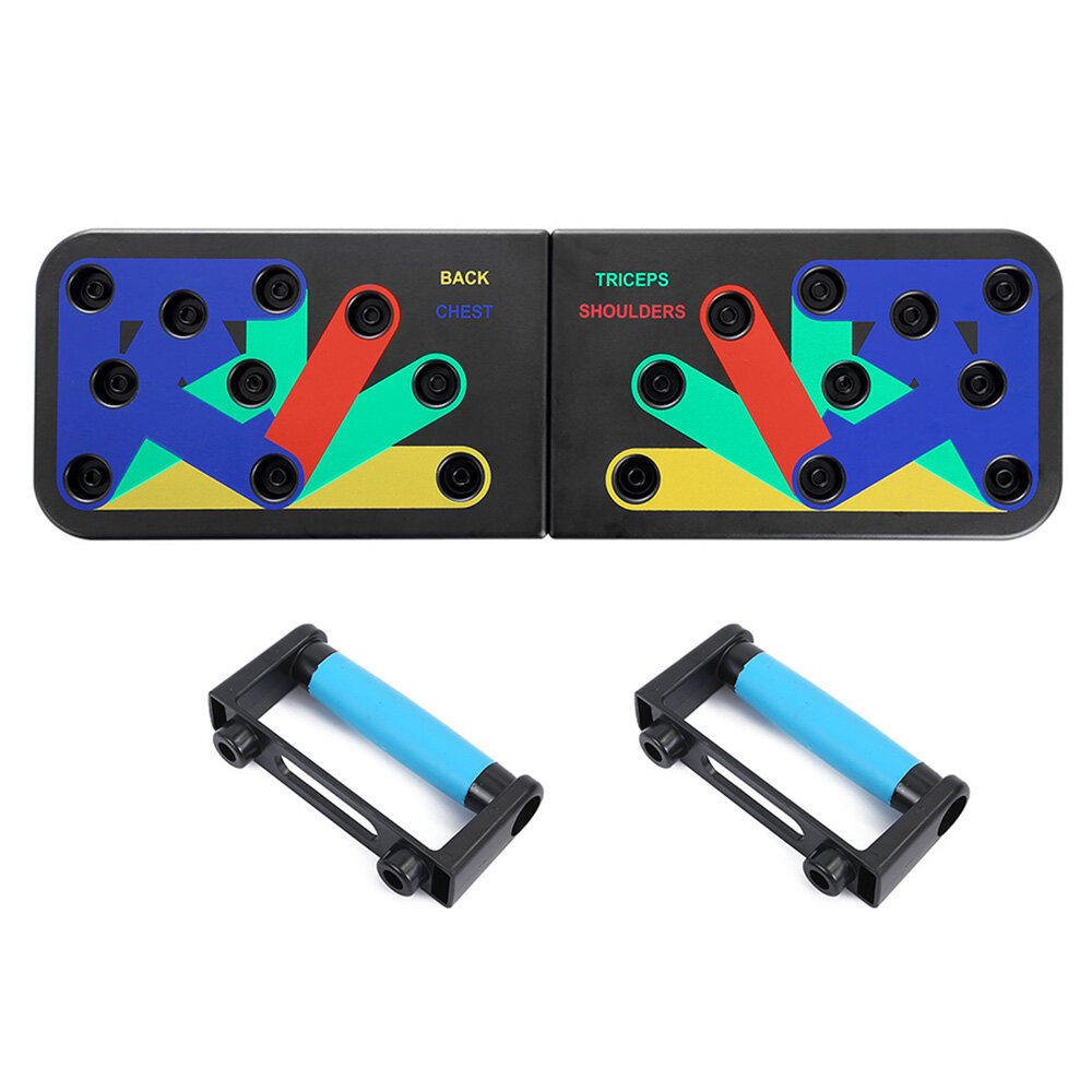 Push Up Board для мужчин и женщин, Push Up Bars для комплексной силовой тренировки, портативное оборудование для тренировок дома, тренажер для отжиманий для домашней гимнастики, черный цвет, размер 60x20x2cm, вес 1500g, в комплект входят 1 Push Up Board