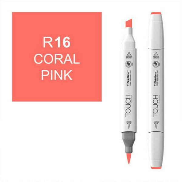Маркер спиртовой ShinHanart Touch Twin Brush R16 Coral Pink (ShinHanart 1210016)