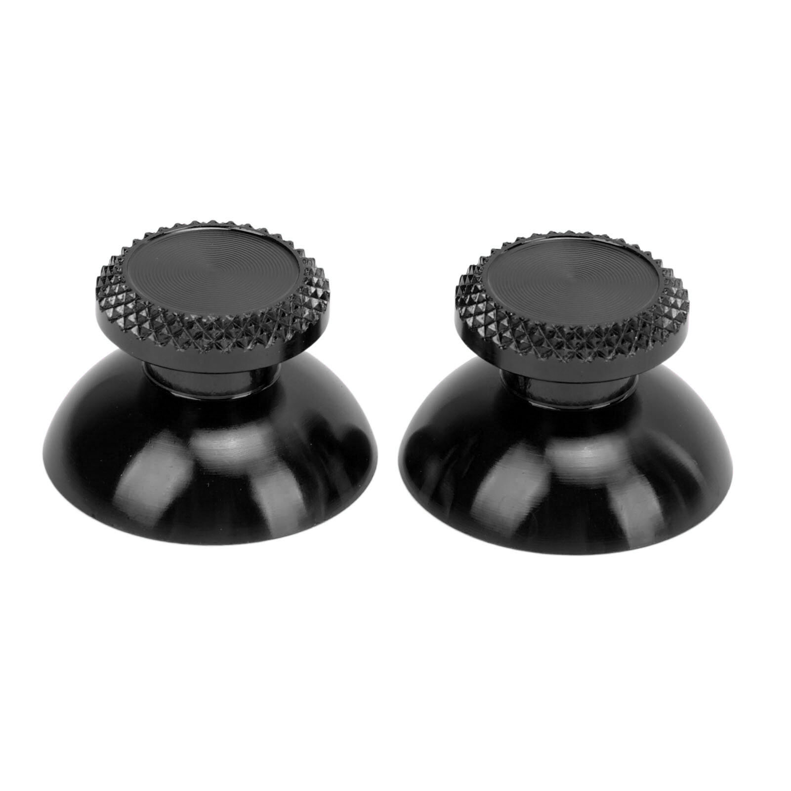 2Pcs Metal Analog Grips Stick Thumbsticks Controller Aluminum Alloy Metallic Joystick Handheld Game Console Accessories Black