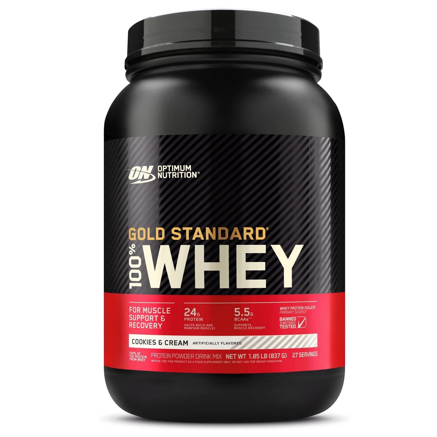Сывороточный протеин премиум класса 100% Whey Gold standard 909 гр 1,9 - 2lb (Optimum Nutrition) Печенье-крем