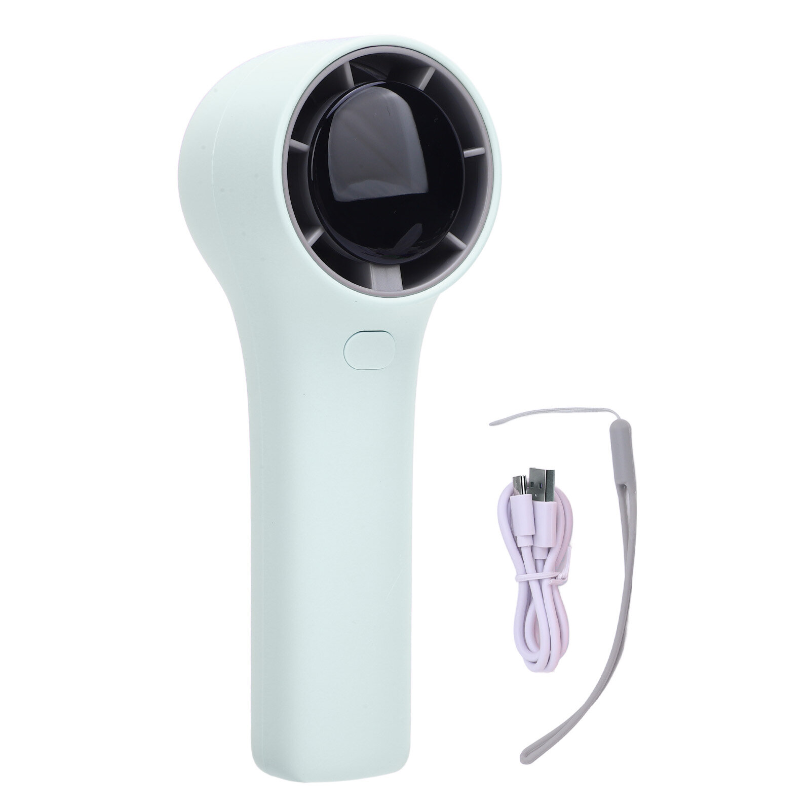 Управляющий турбо -вентилятор USB Тип C 5 скоростей регулируемый бесщеточный перезаряжаемый портативный маленький карманный вентилятор с цифровым дисплеем для наружного лагеря светло -зеленый