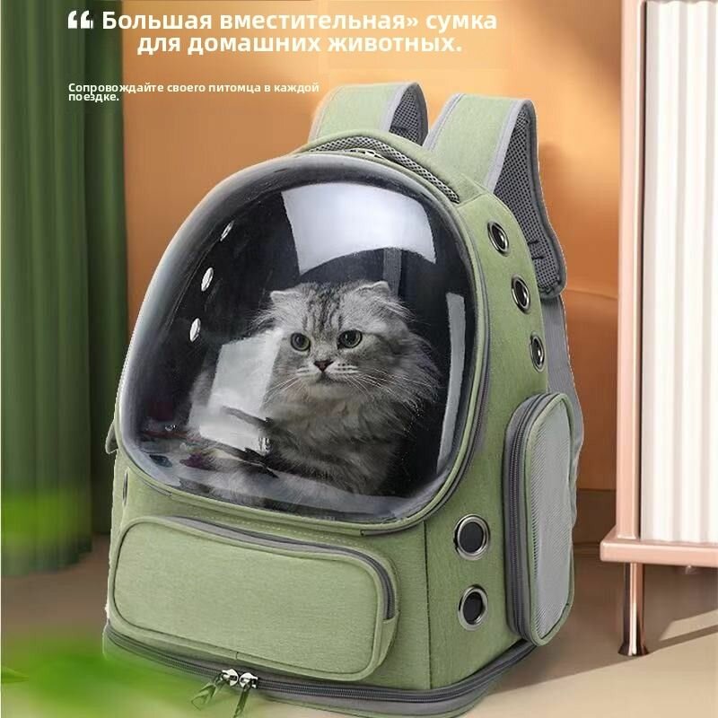 Прозрачный рюкзак-переноска для кошек и собак