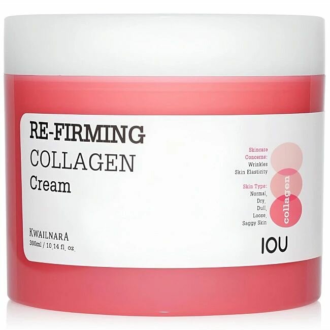 Welcos Kwailnara IOU Re-Firming Collagen Cream крем для лица с коллагеном (300мл.)