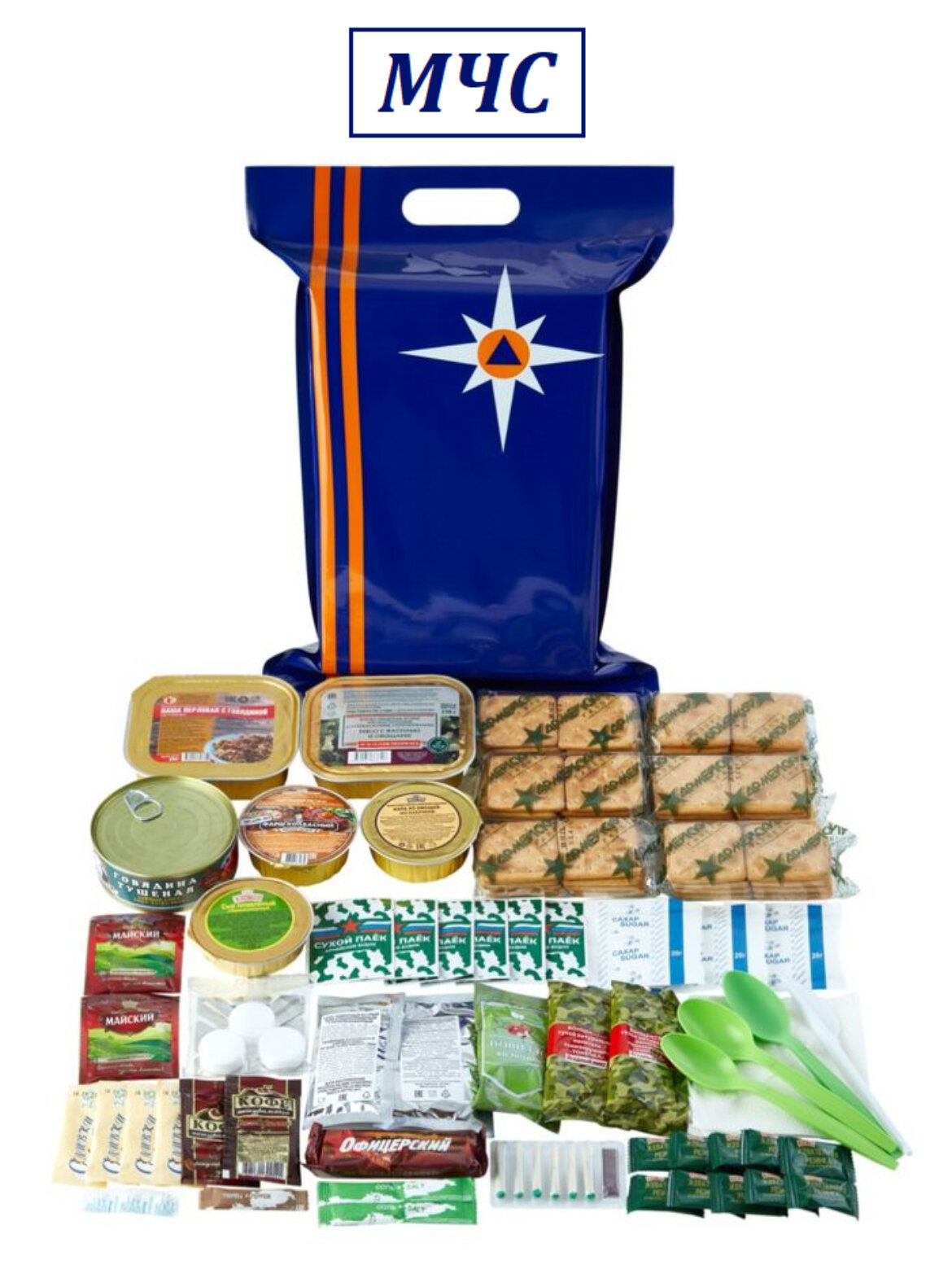 Сухпаек армейский МЧС Армейские Будни суточный усиленный до 08.2026