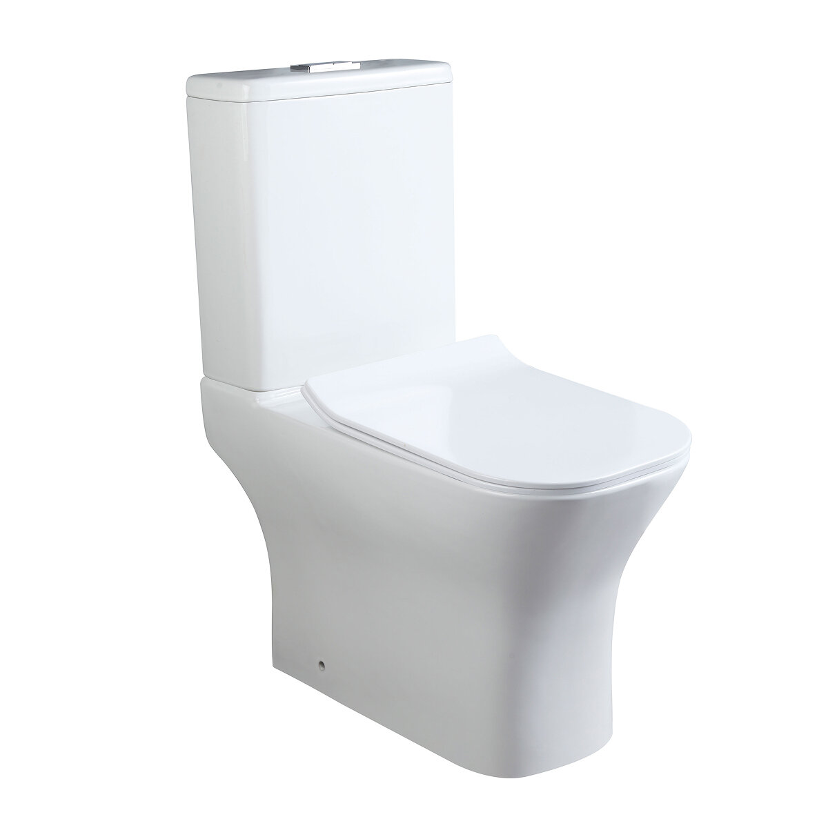 Напольный унитаз-компакт Торнадо безободковый с микролифтом TATSUMAKI AIKO SQUARE, TOKITO