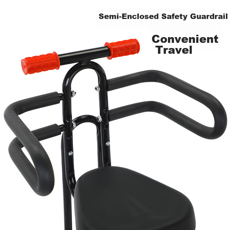 Mountain Bike Child Seat Front Baby Safety Seat Variable Speed Bike Seat Handle Footrest Guardrail