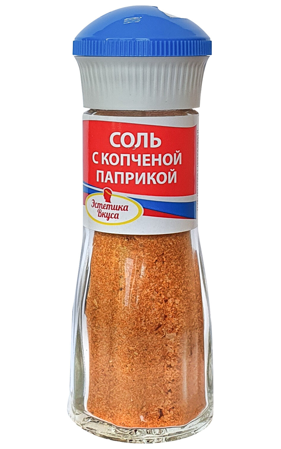 Соль пищевая с пряностями и специями "Соль с копченой паприкой" в солонке 50 гр.