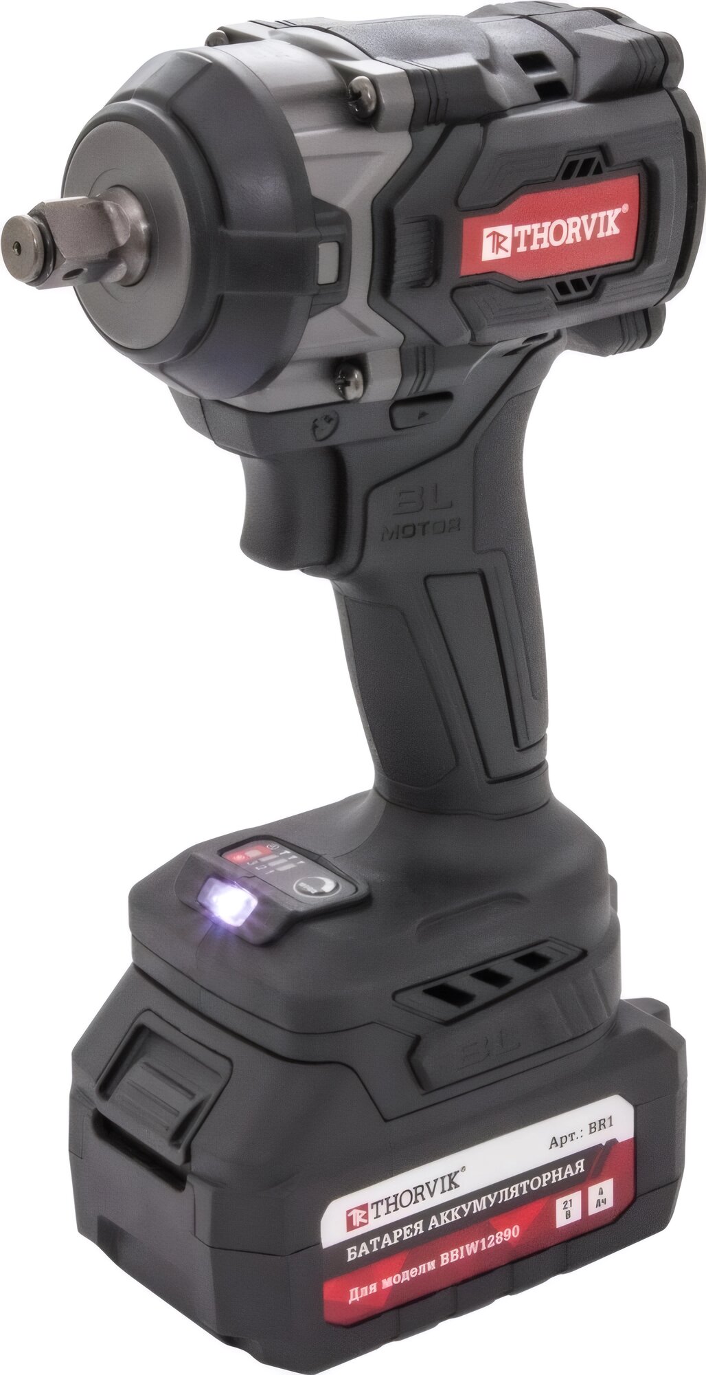 Гайковерт ударный аккумуляторный бесщёточный Thorvik BBIW12890