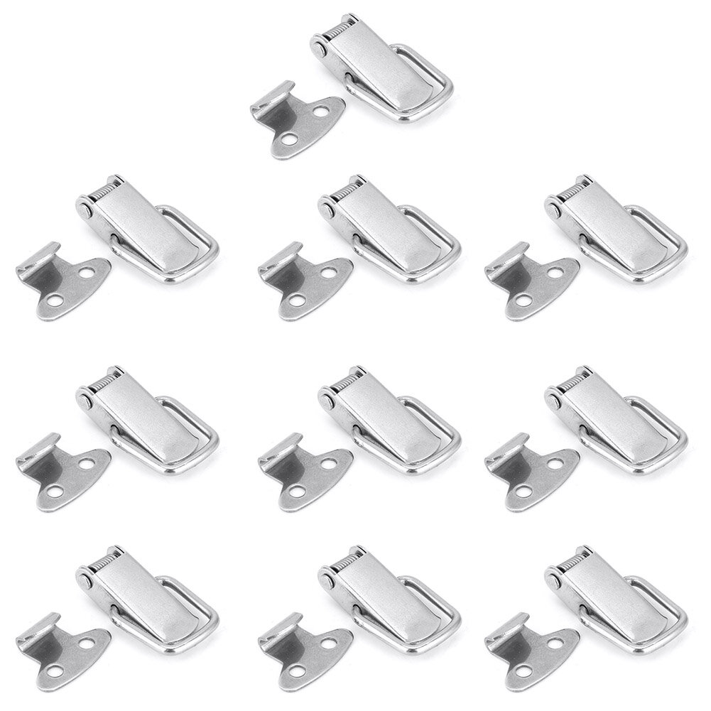10PCS Hasp Lock Fastener Kitchen furniture Toggle Latch Catch Hardware PartsStainless Steel 201