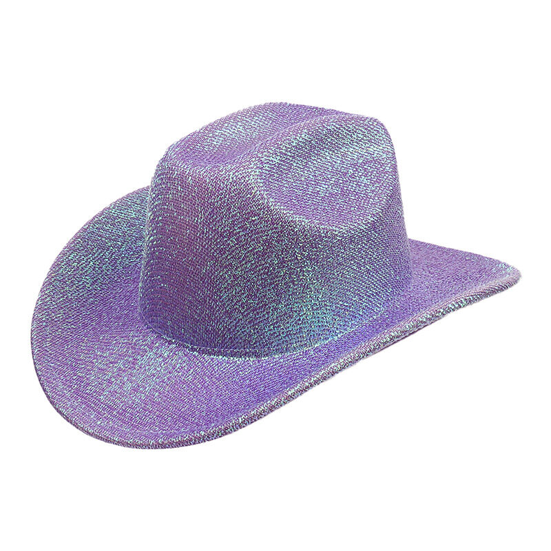 Шляпа "Ковбойская", фиолетовая, полиэстер, 56-58 см