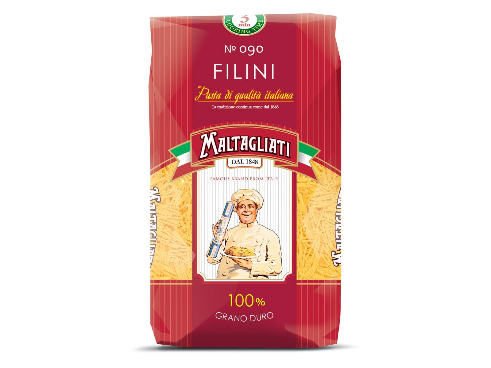 Макароны вермишель Maltagliati Filini №090 высший сорт, 450г