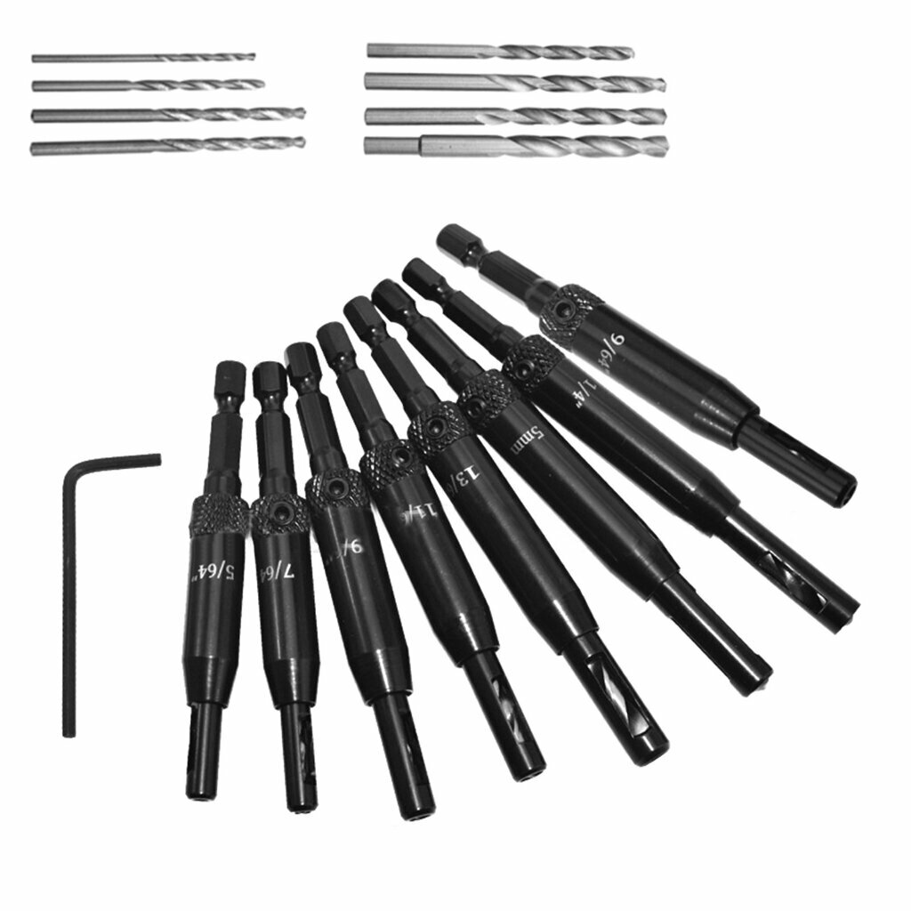 Набор сверл для петель Самоцентрирующиеся сверла для отверстий Шестигранные сверла для петель Ручки Ящики Деревянные двери Окна