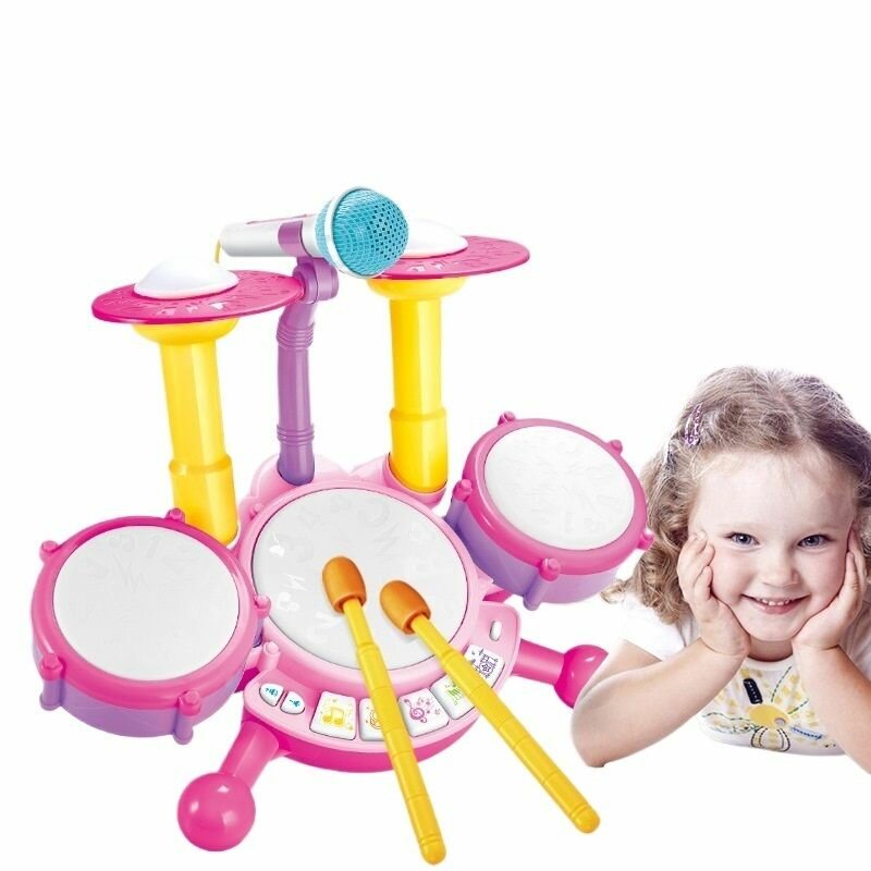 Детская Игрушка Для Раннего Обучения, Музыкальная Иллюстрация, Джазовый Барабан