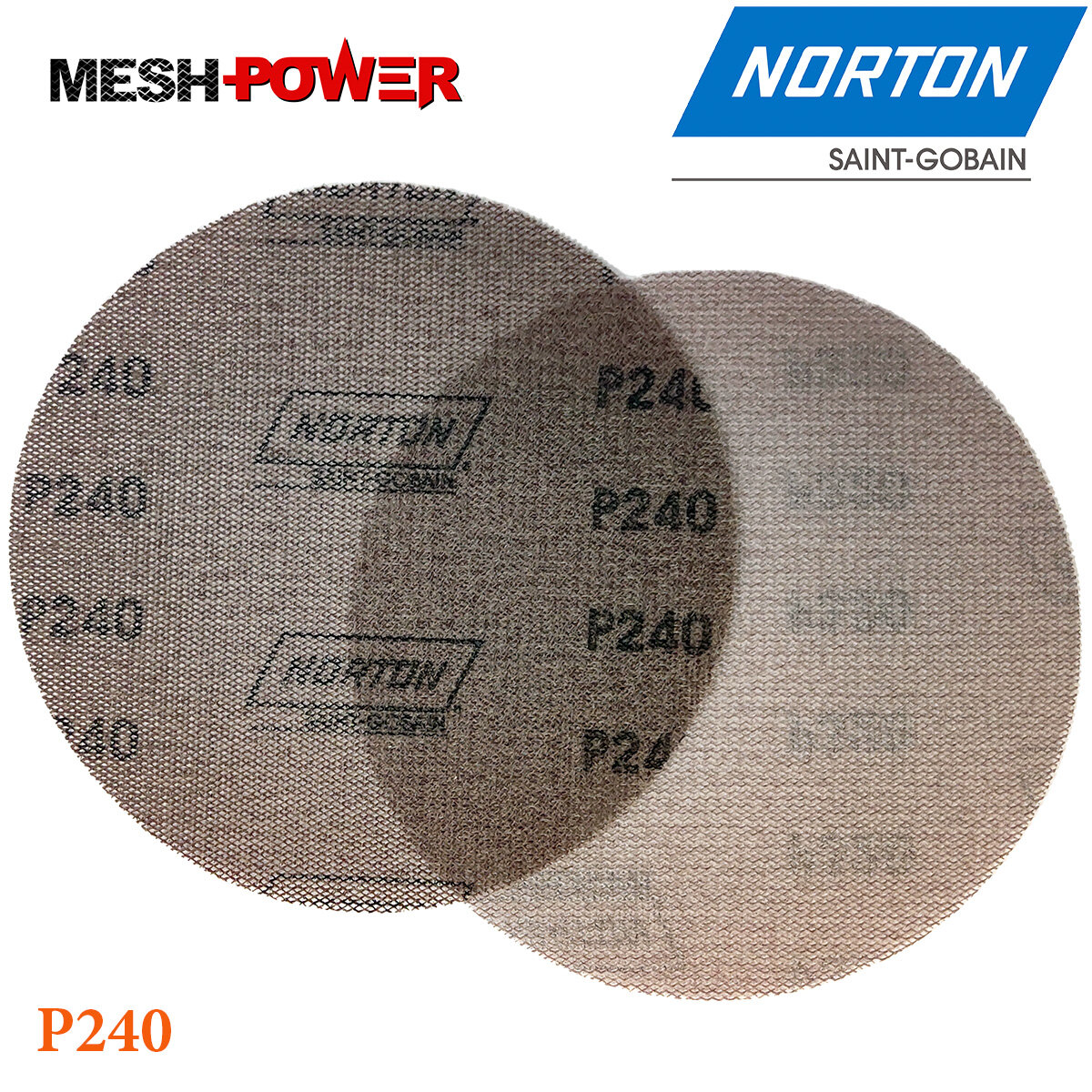10шт - круг абразивный P 240 150мм сетка M220 NORTON