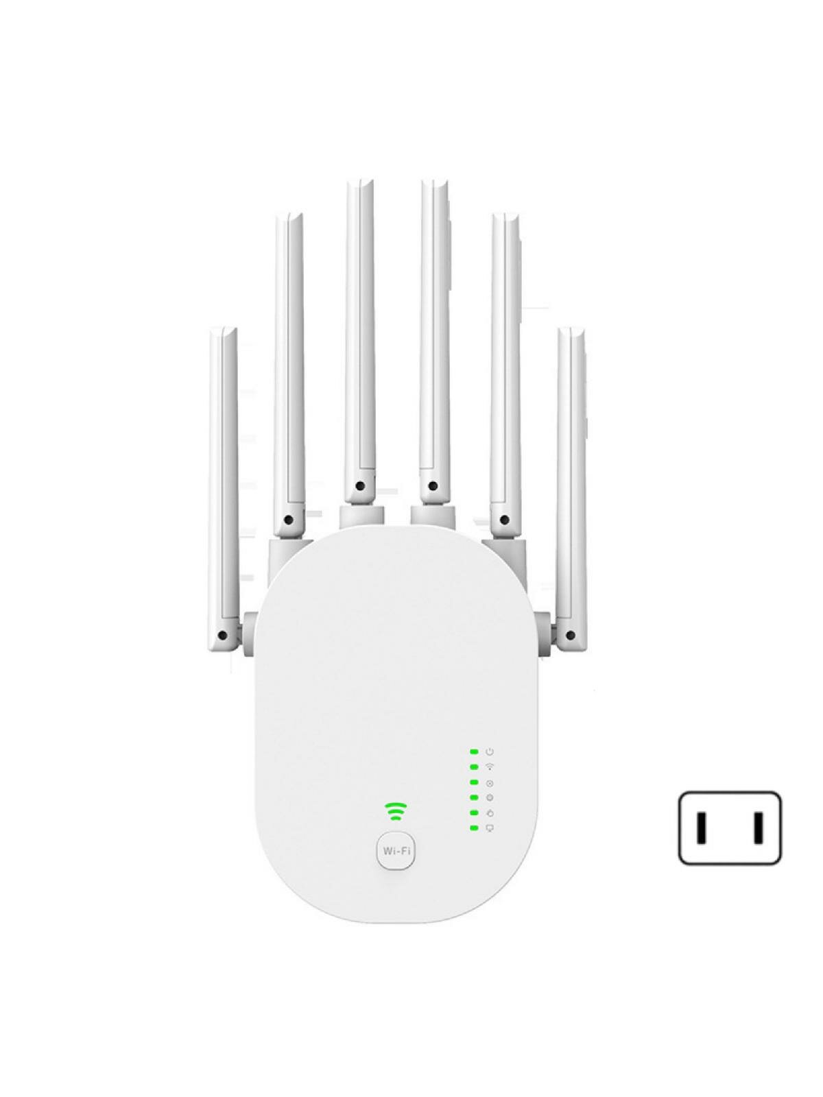 300M WiFi Enhancer 2.4GHz with 6 External Antennas WiFi Signal Booster for Home Networking Signal Enhancement