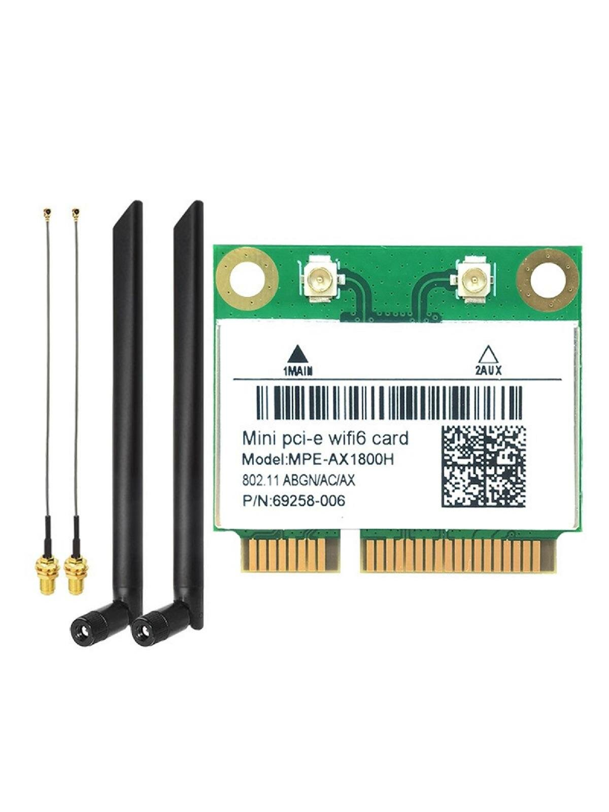 RTL8852BE Wifi6 Wireless Networking Card, PCIE 2.4Ghz/5Ghz Wifi Adapter WIFI6 Highly Speed for PC and Office