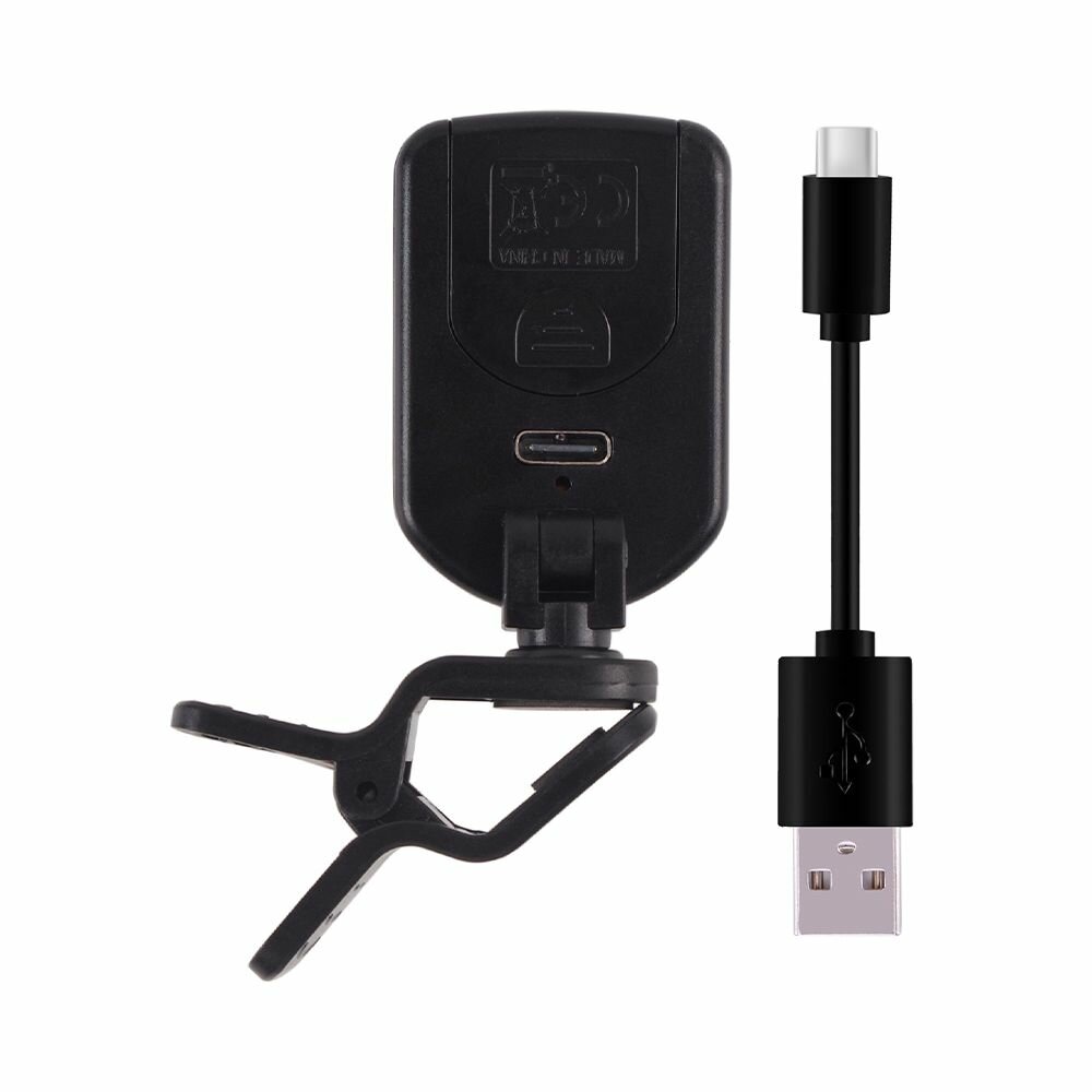 Клиповый тюнер для гитары с поддержкой 12-тоновой темперации и силиконовым креплением