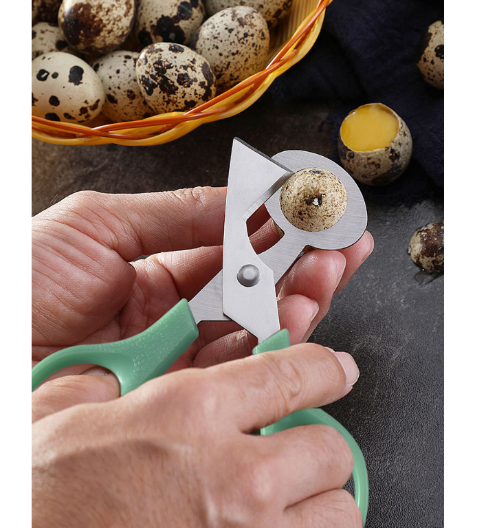Ножницы MyPads для аккуратного разбиения перепелиных яиц / Яйцебитер/ кухонные ножницы мятные как в Икеа