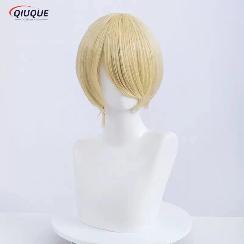 Косплей парик QIUQUE 30 см омбре синтетический Желтый, Golden