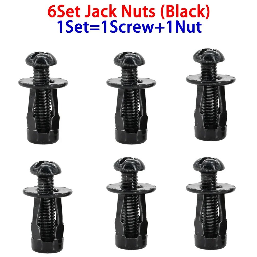 Комплект металлических гаек M4 M5 M6 M8 M6x20, Screw Nut(6Set)Black