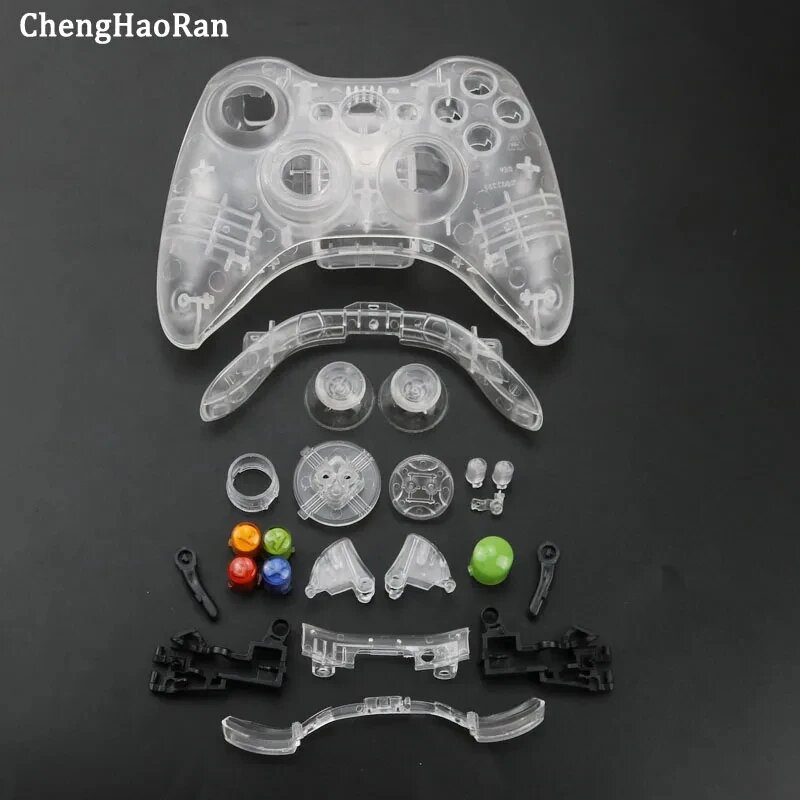 Комплект аксессуаров для беспроводного контроллера Xbox 360 ChengHaoRan Transparent