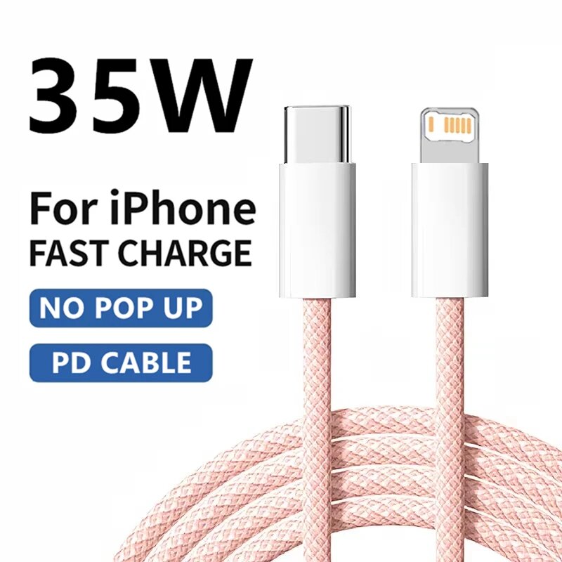 Кабель USB-C - Lightning 35W PD, 1м, Gray — фото 1