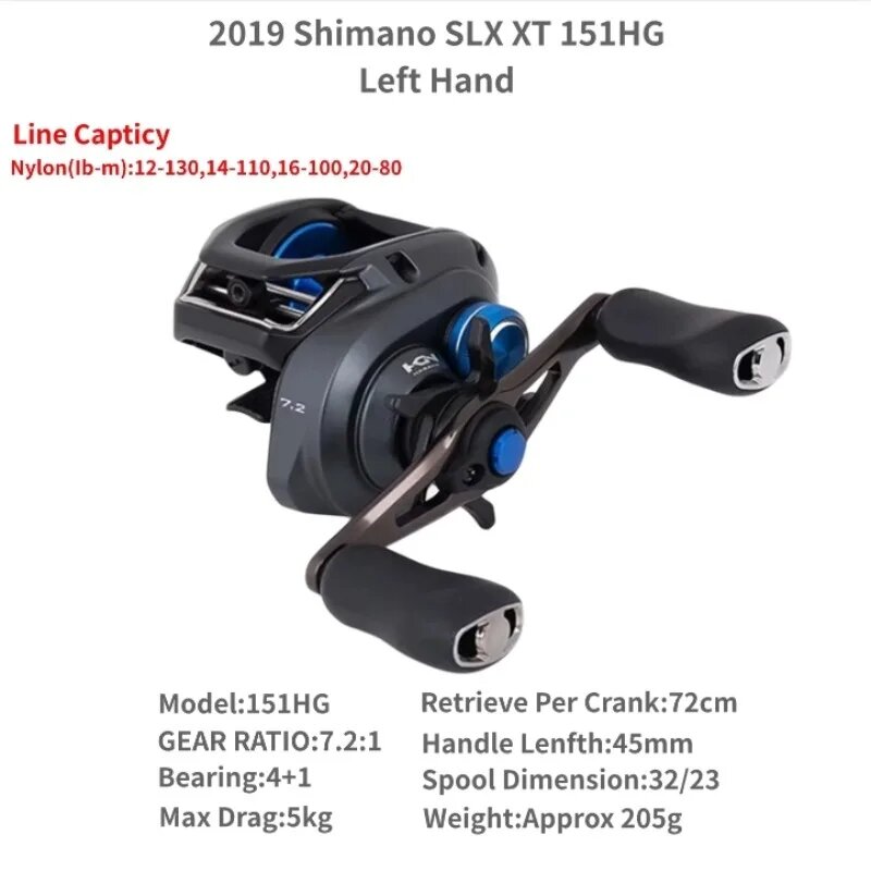 SHIMANO SLX XT Безынерционная катушка для спиннинга 151HG