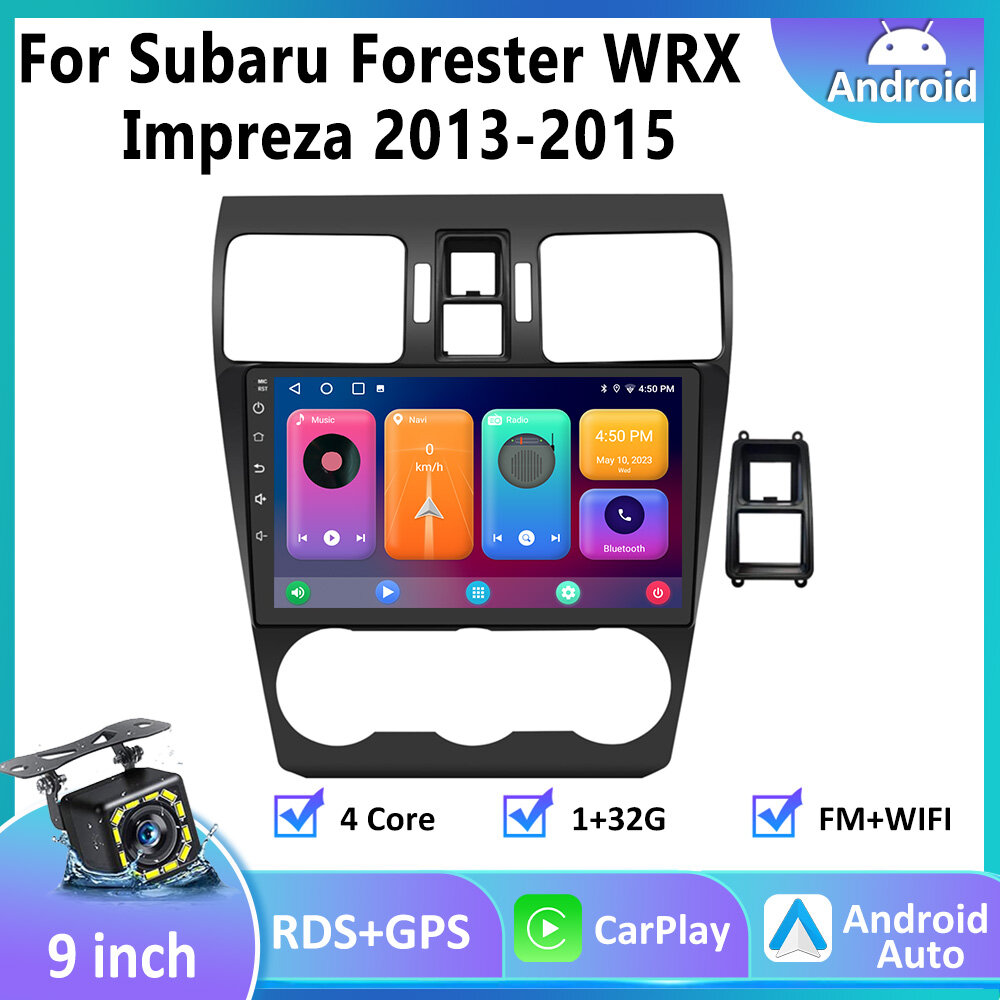 Магнитола для Subaru Forester WRX Impreza 2013-2015, Автомагнитола для Субару, Android 1+32GB 2din Мультимедиа Bluetooth FM WIFI Автомобильный