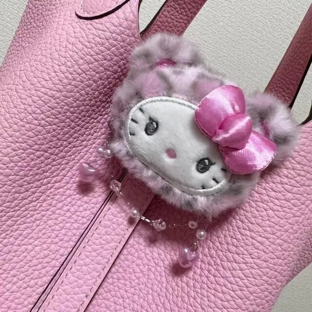 Sanrio Hello Kitty Cinnamoroll плюшевая заколка для волос заколка для челки мультфильм универсальный изысканный аксессуар соответствующий праздничный подарок для девочек
