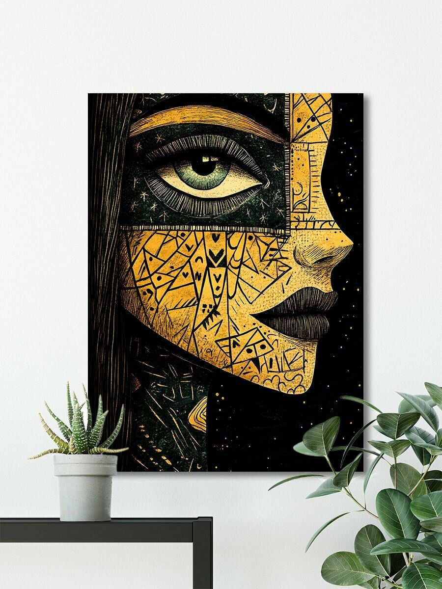 Абстракция / портрет, картина интерьер, картина 30х40 см.