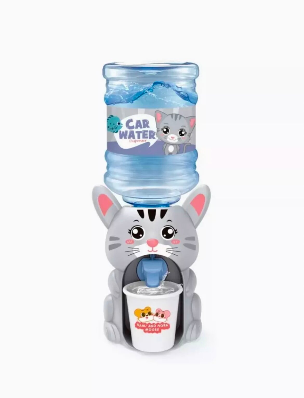 Детский кулер для воды, кулер для воды "Зверюшки", 350 мл, пластик