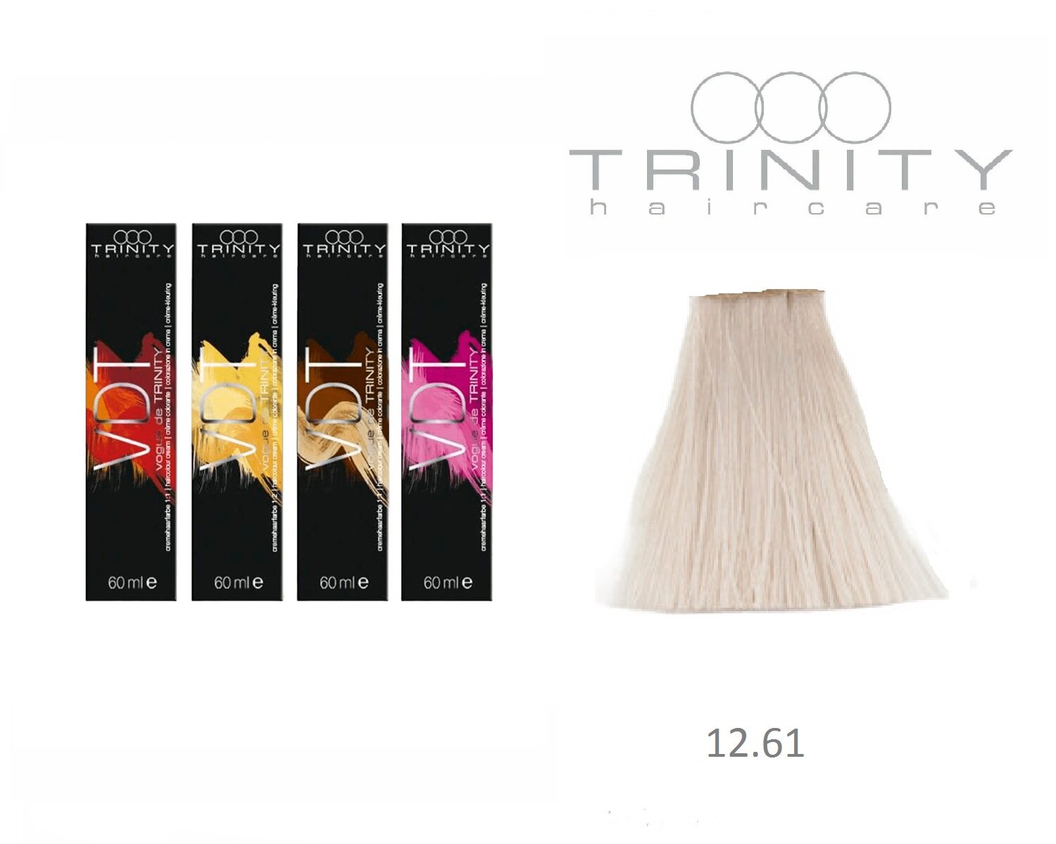 TRINITY VDT Тринити Вог де Тринити стойкая крем краска 12.61 Ультра светлый блонд фиолетово пепельный 60 мл
