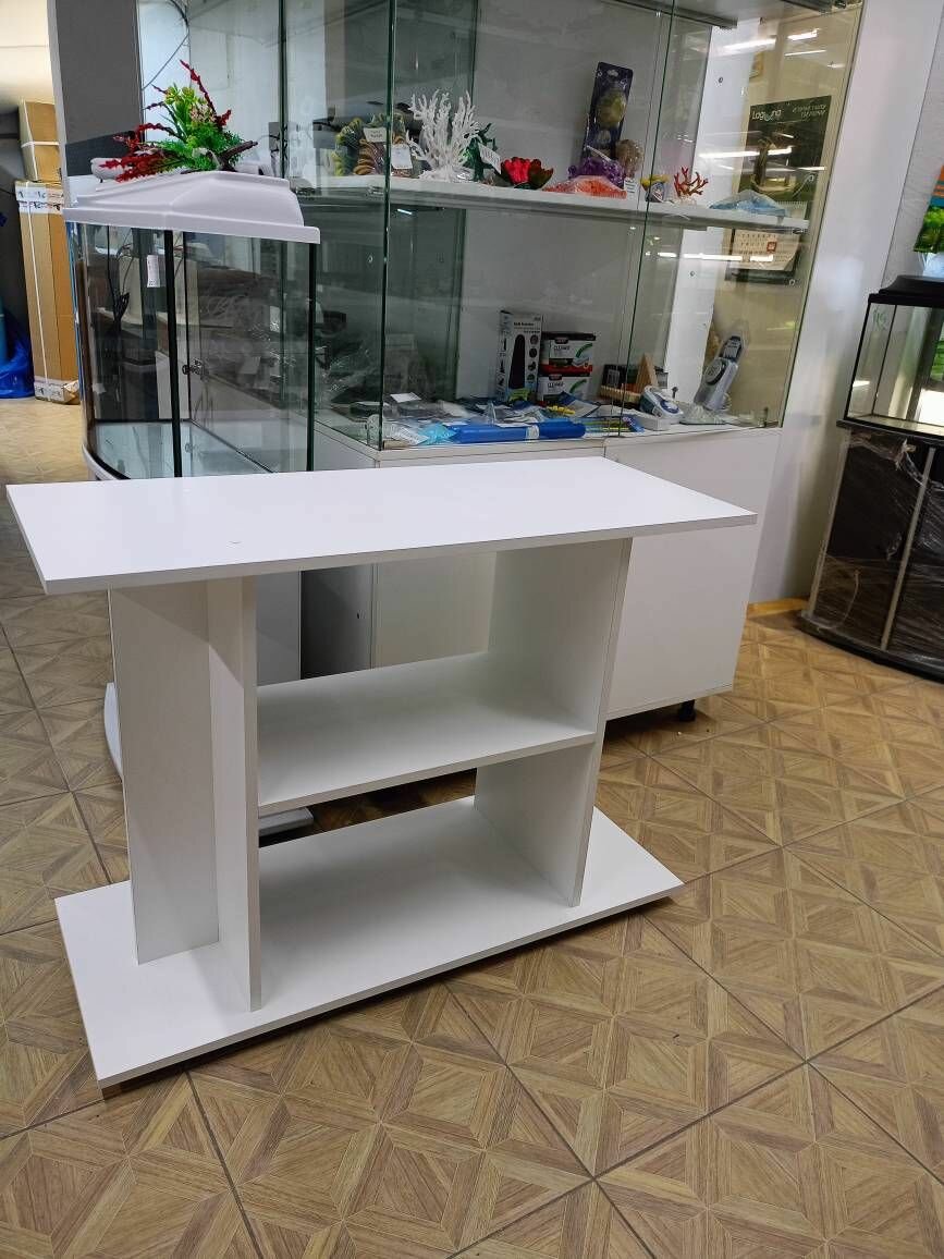 Тумба открытая под аквариум 150л белая