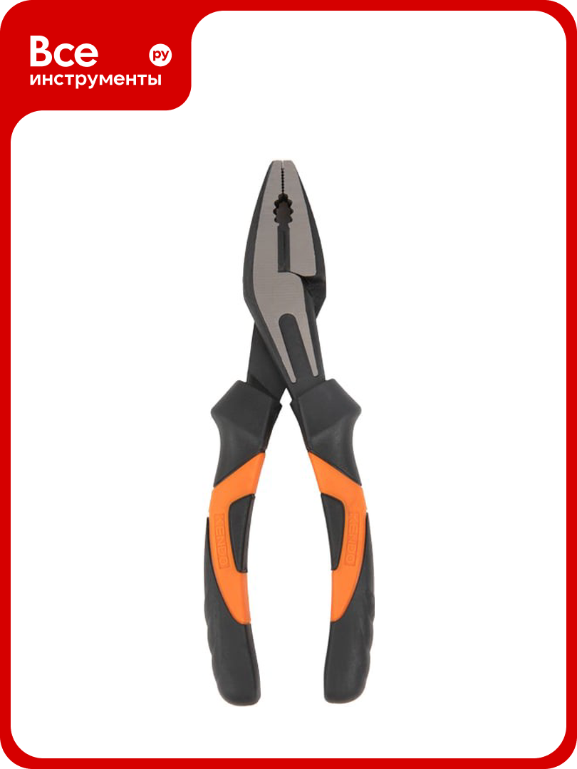 Комбинированные плоскогубцы KENDO с высоким рычагом 165 мм/6" 10134, надежного удержания предметов